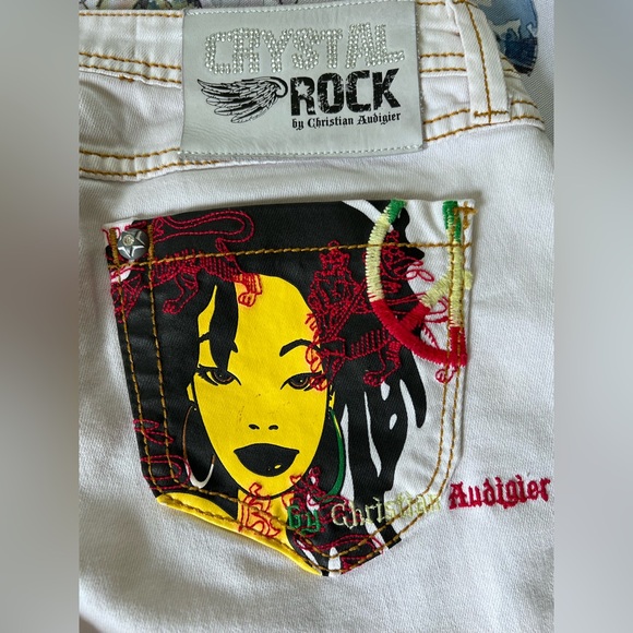 Christian Audigier | Jeans | Crystal Rock By Christian Audigier White ...